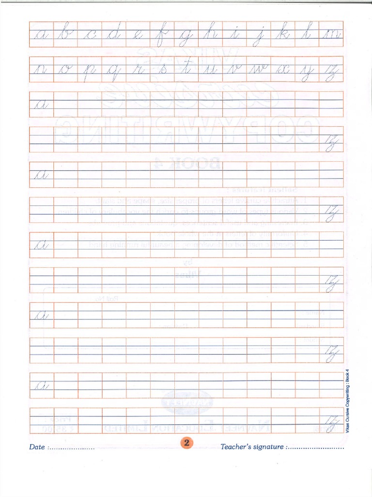 Vikas Cursive Copywriting Book 4 | PDF | Books