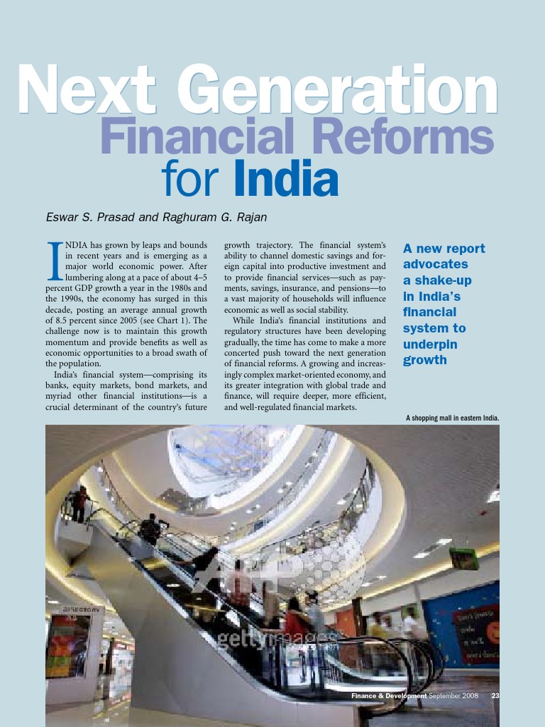 Financial Reforms: Next Generation | PDF | Monetary Policy | Banks