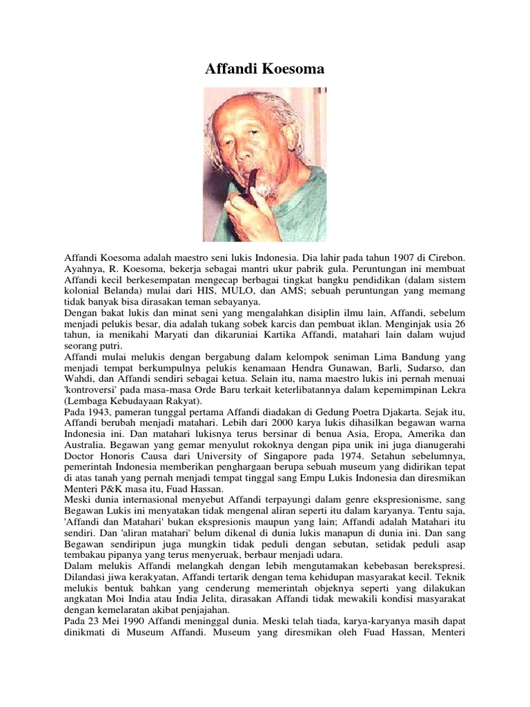 Biografi Seniman Pelukis Dan Karyanya Pdf