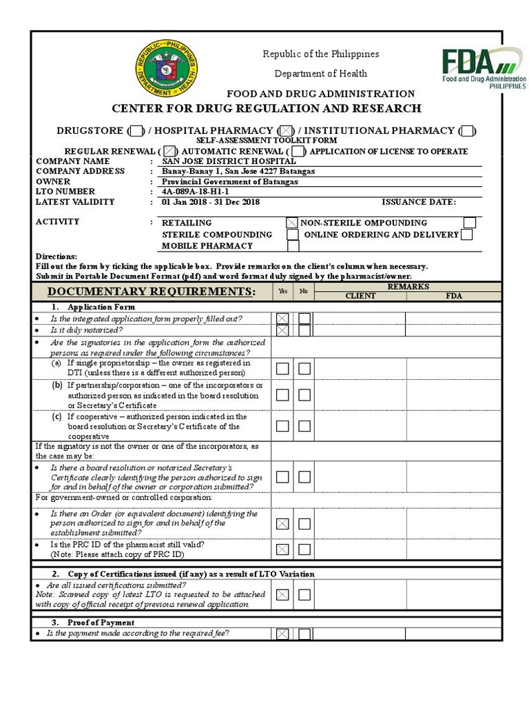 LTO Renewal Application Instructions | PDF | Pharmacy | Health Care