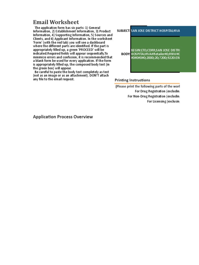 Integrated Application Form (XLSX Format) | PDF | Food And Drug ...