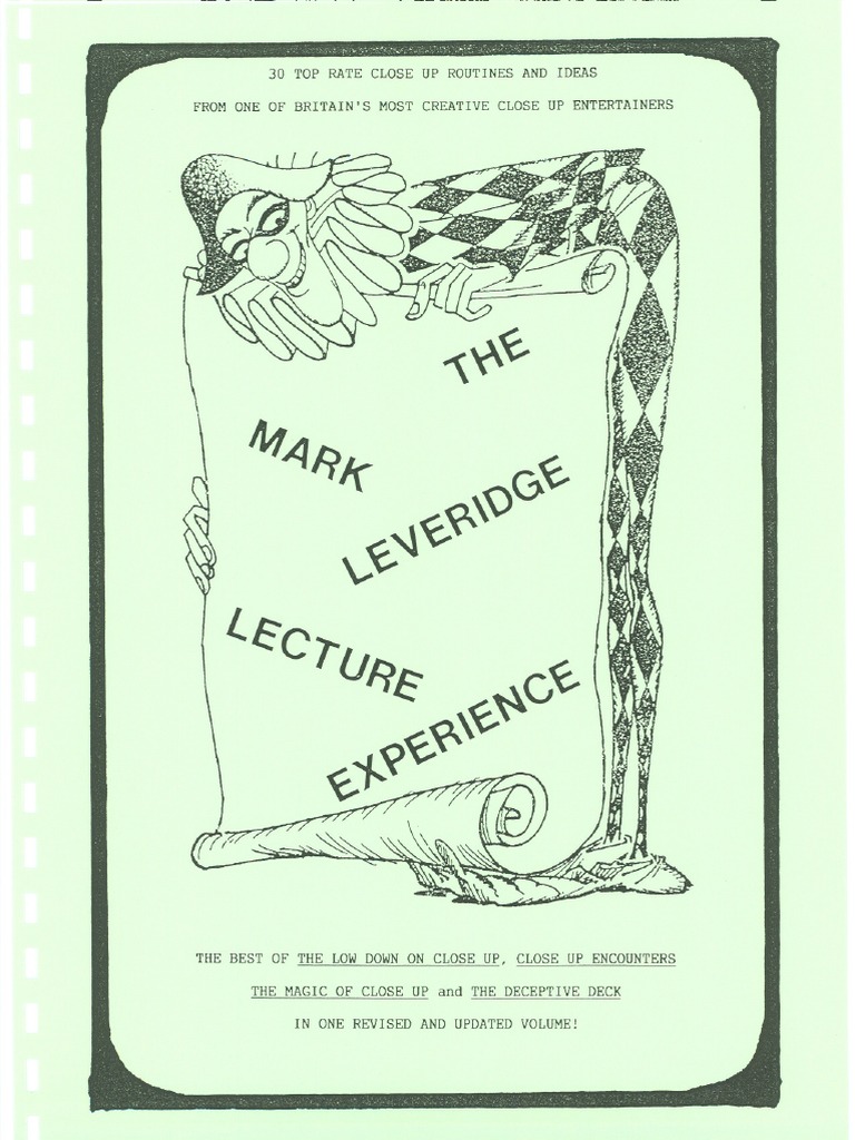Mark Leveridge - Lecture Notes | PDF | Leisure | Nature