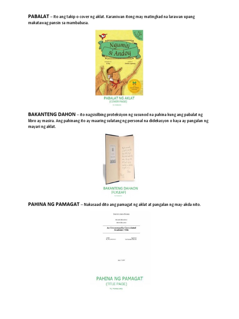 Bahagi NG Aklat | PDF