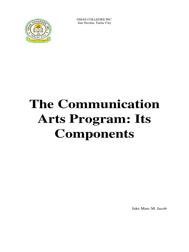 Components of Communication Arts Program | PDF | Word | Speech