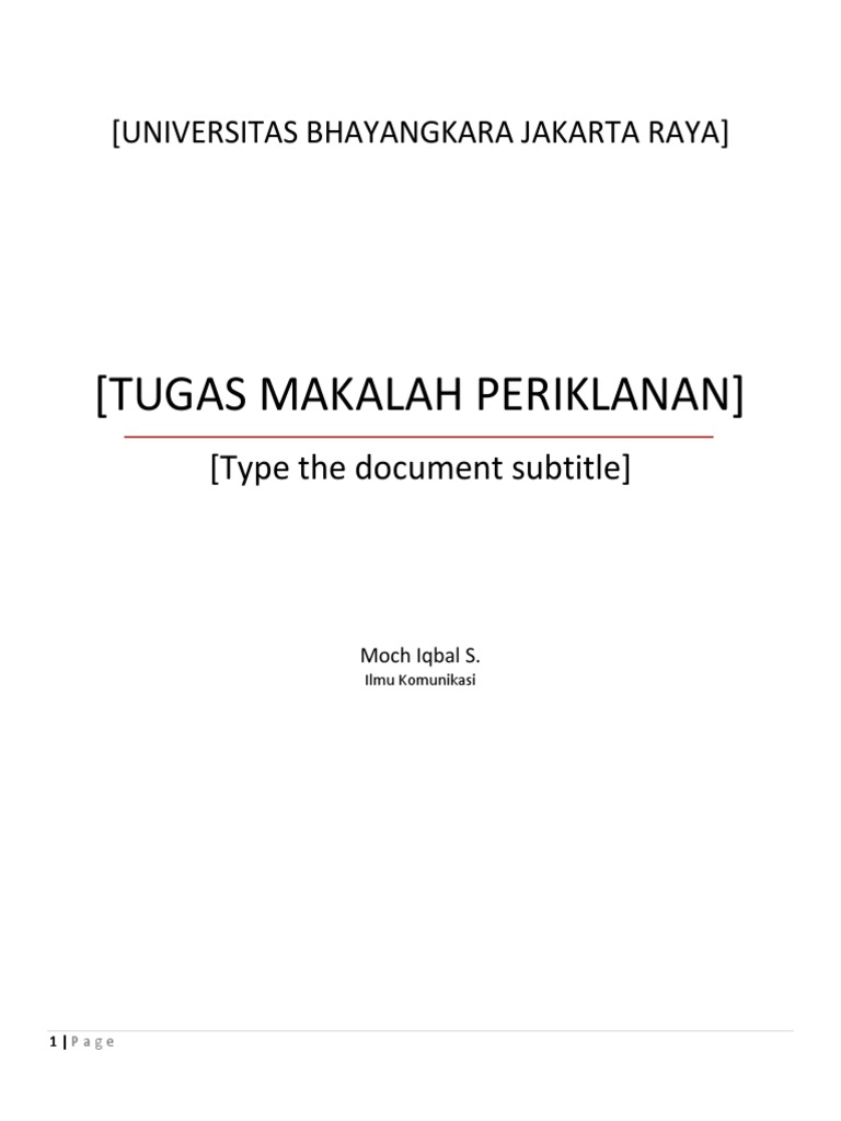 Formal Title Page Template | PDF