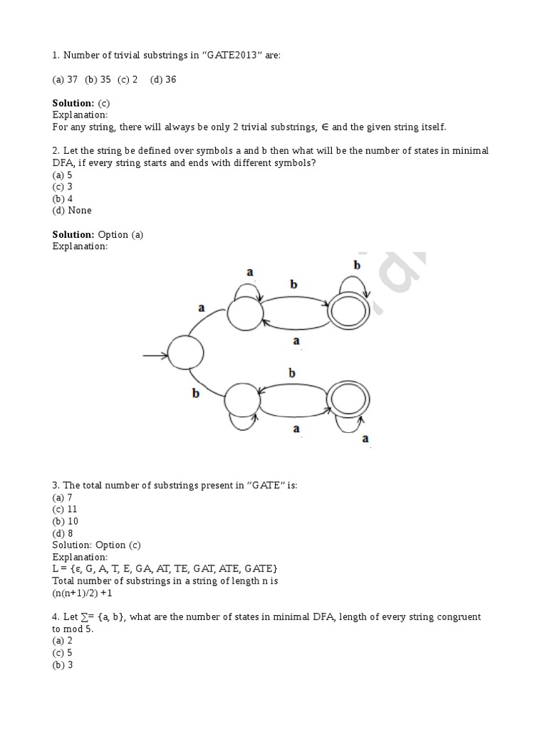 TOC Imp Questions | PDF | Theory Of Computation | Formalism (Deductive)