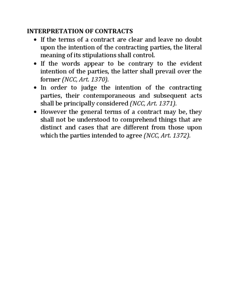 Interpretation of Contracts | PDF | Mortgage Law | Loans