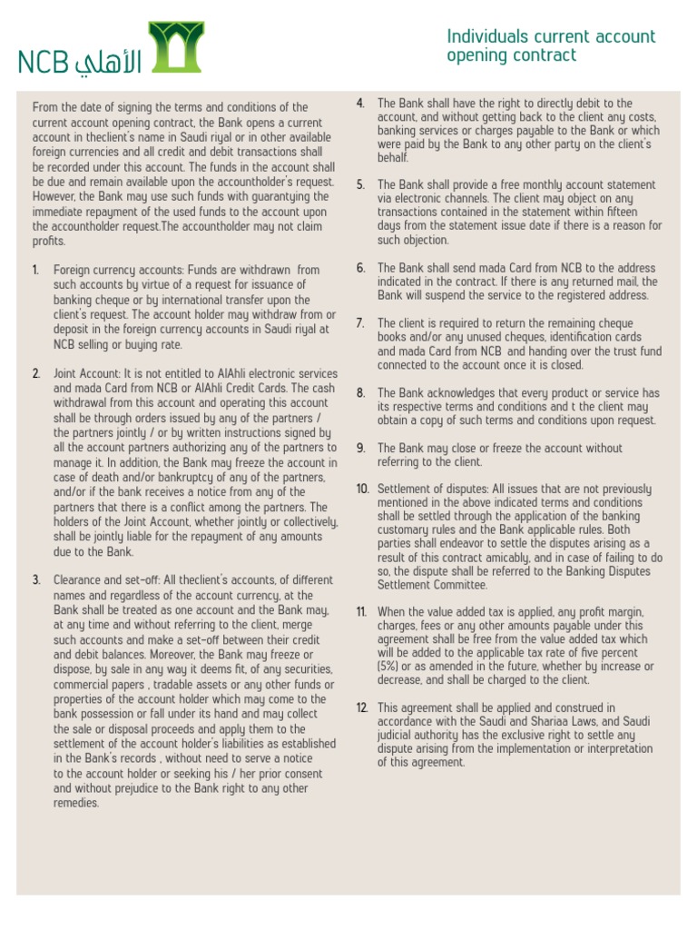 NCB Saudi Arabia | PDF | Transaction Account | Financial Transaction