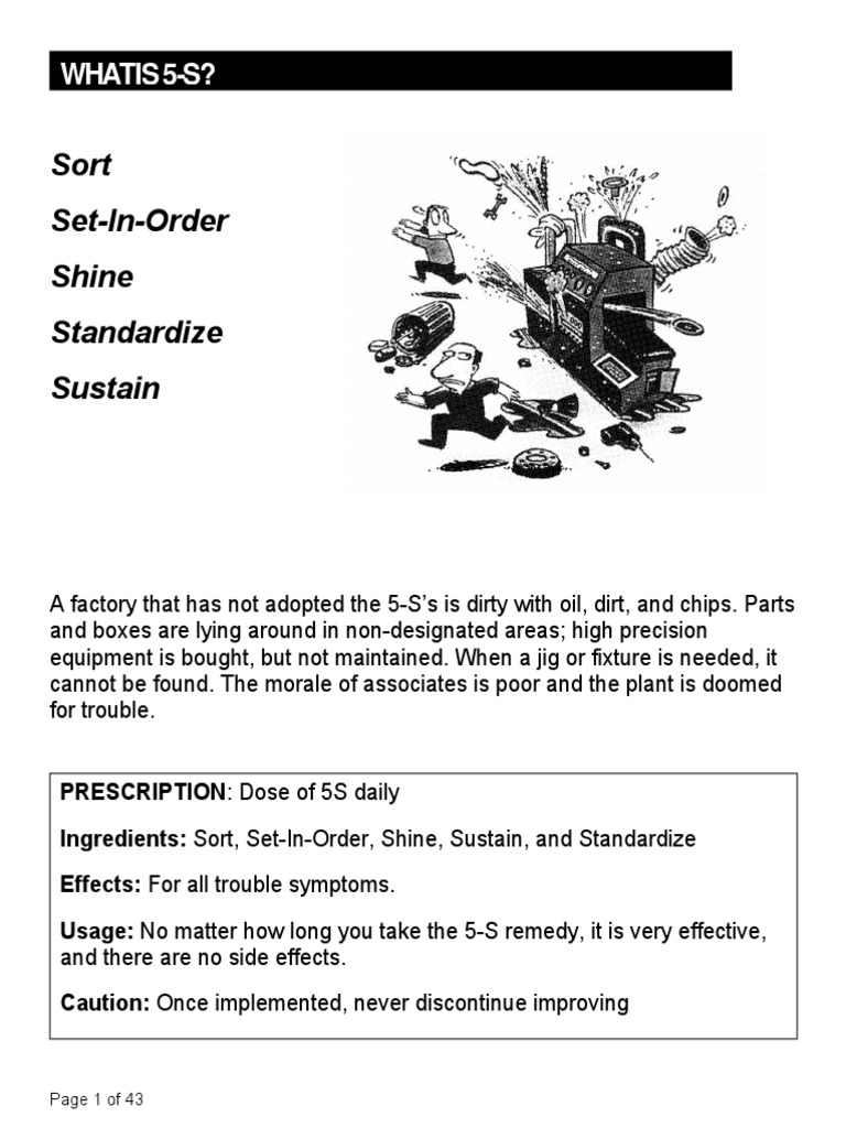 5S Manual | PDF | Inventory | Tools