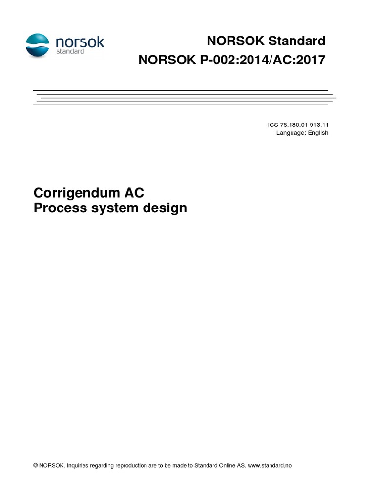 Norsok P 002 Ac 2017 PDF | PDF | Norway | Valve