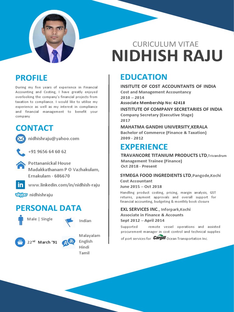 Nidhish Raju Resume New Update | PDF | Audit | Procurement