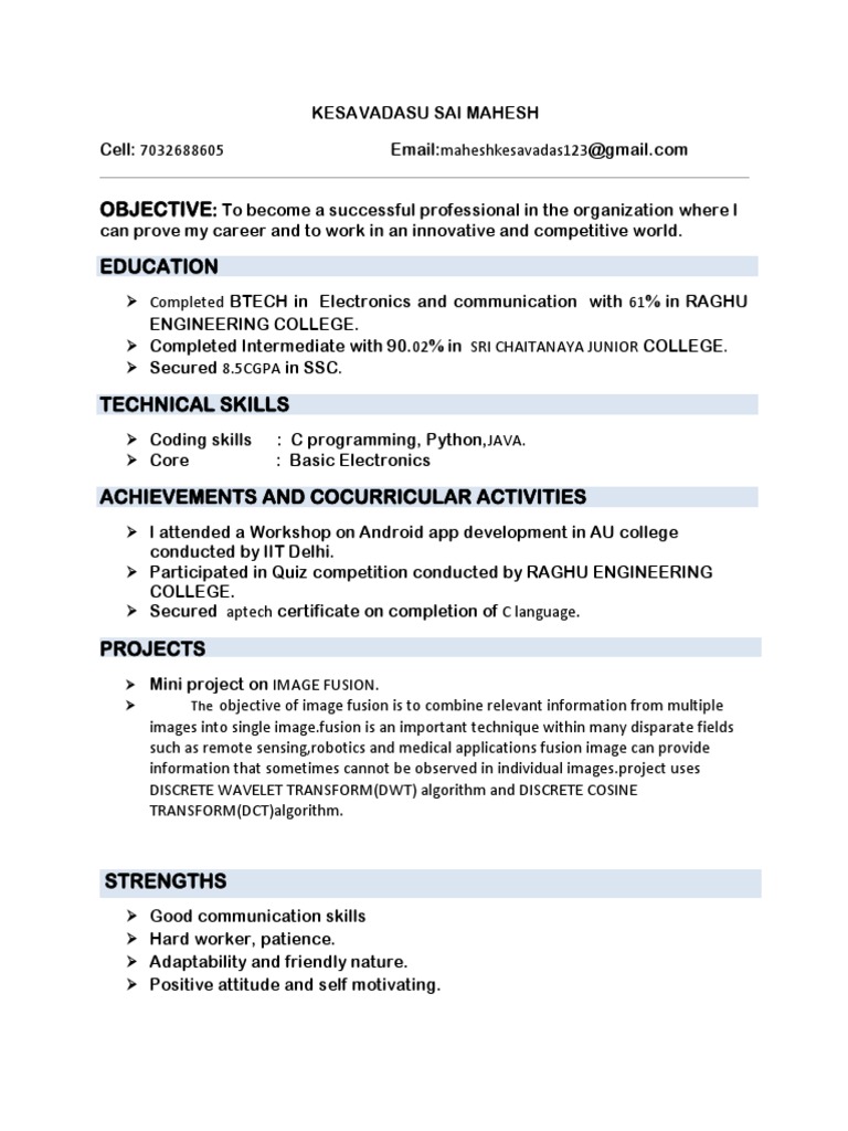 Mahesh Resume Main | PDF | Technology & Engineering