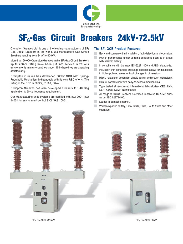 Sf6 GCB 24KV-72.5KVEnglish PDF | PDF | Insulator (Electricity ...