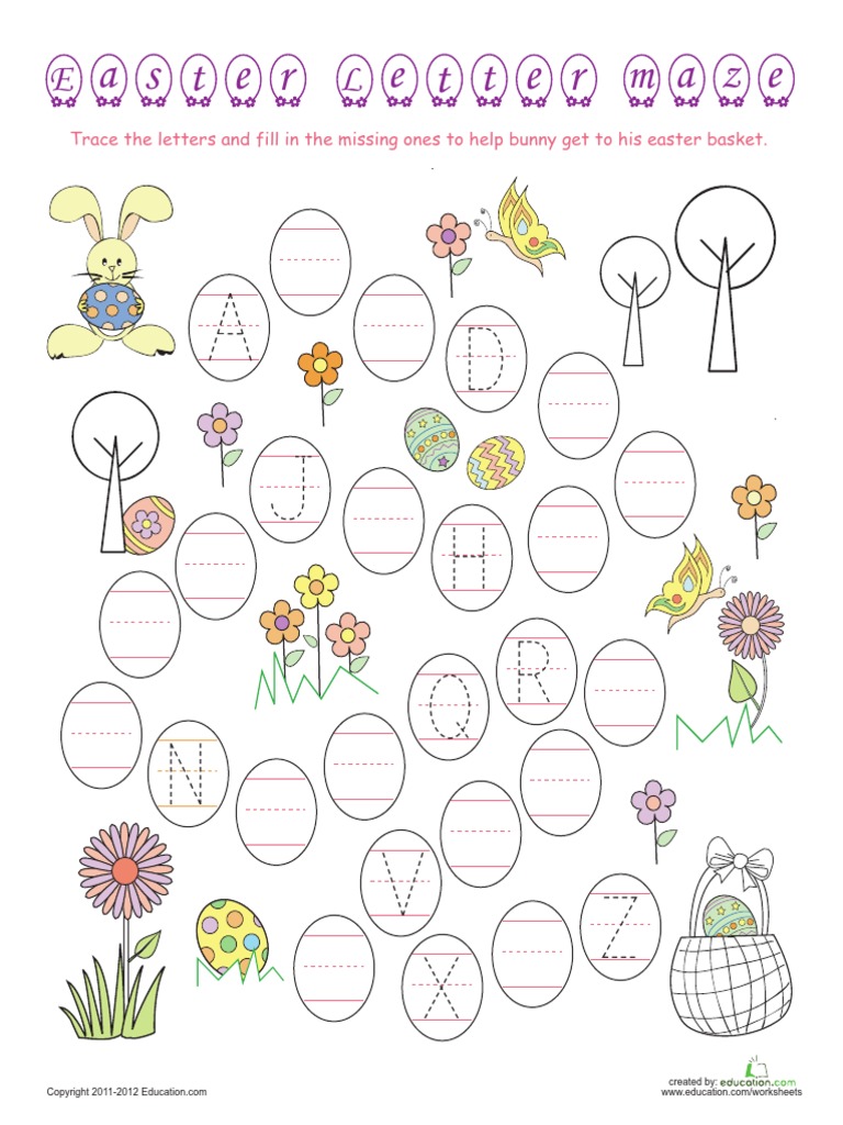 Easter Alphabet Maze PDF | PDF
