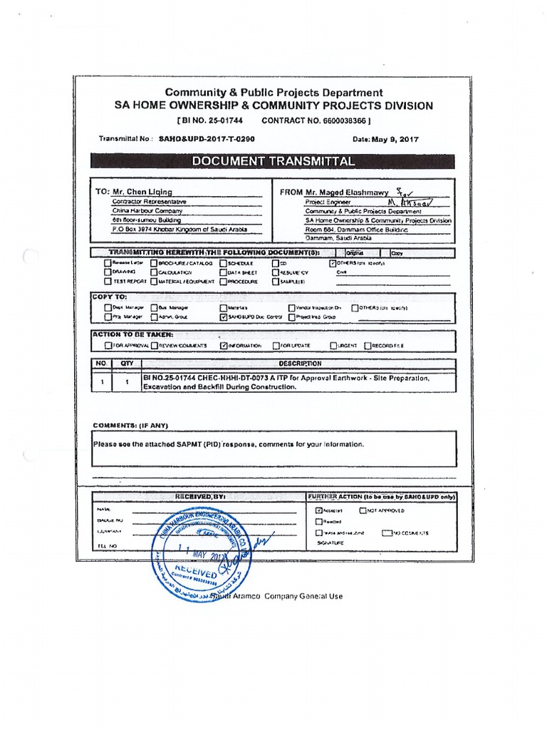 ITP - Earthworks PDF | PDF