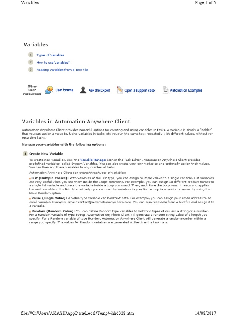 Variables: Types of Variables How To Use Variables? Reading Variables ...