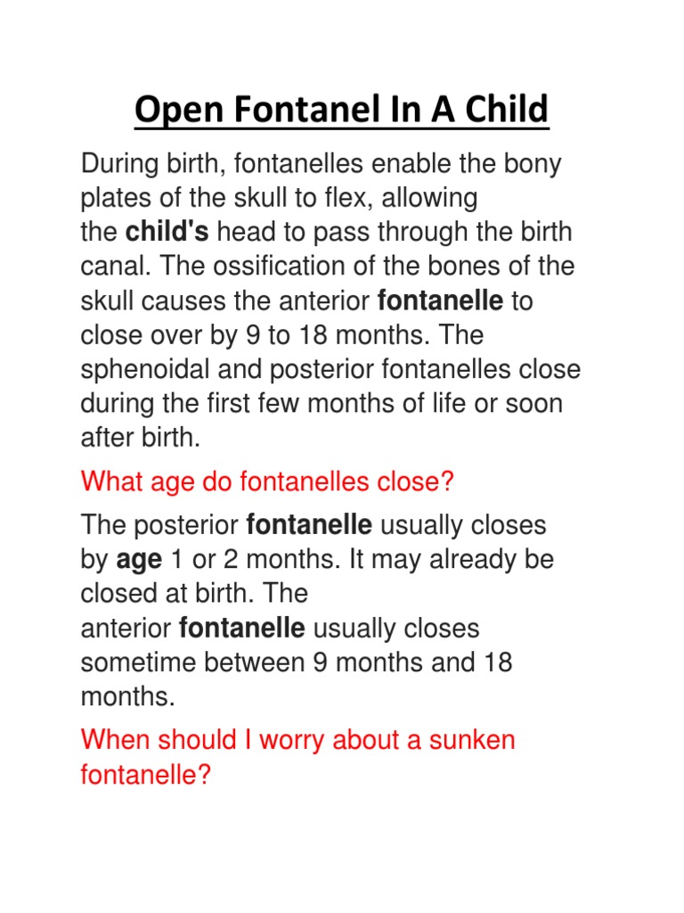 Open Fontanel in A Child | PDF | Clinical Medicine | Nervous System