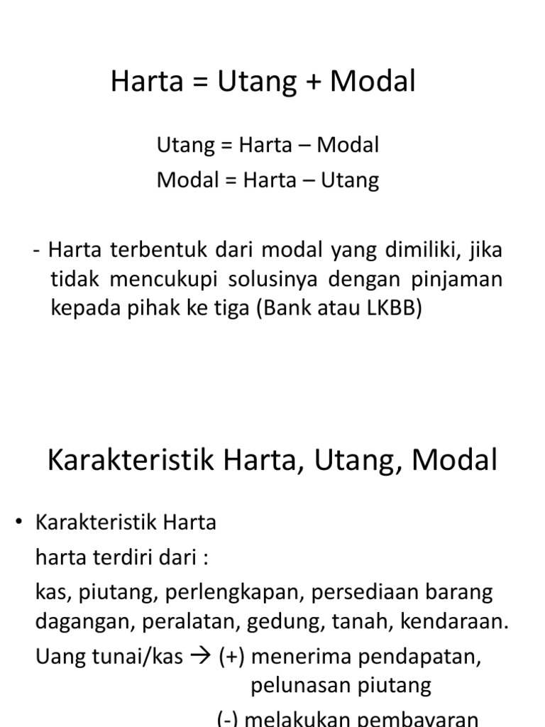 Harta Utang + Modal Mega Isti | PDF | Pengelolaan Keuangan & Uang