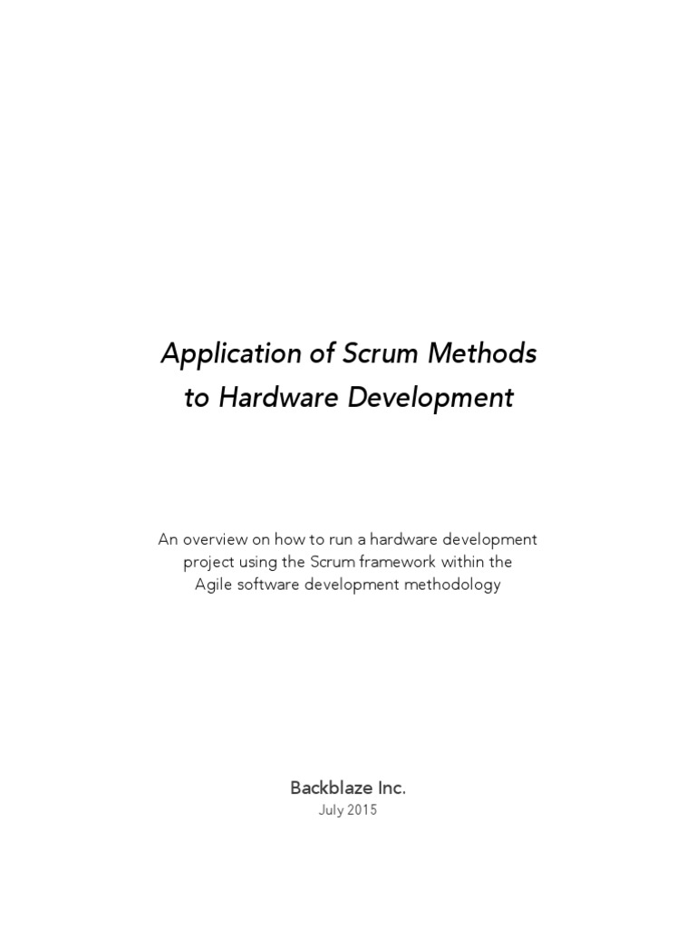 Scrum For Hardware Development V3 | PDF | Scrum (Software Development ...