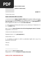GRAB Authorization Letter Sample | PDF