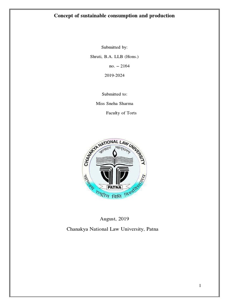 Concept of Sustainable Consumption and Production | PDF ...