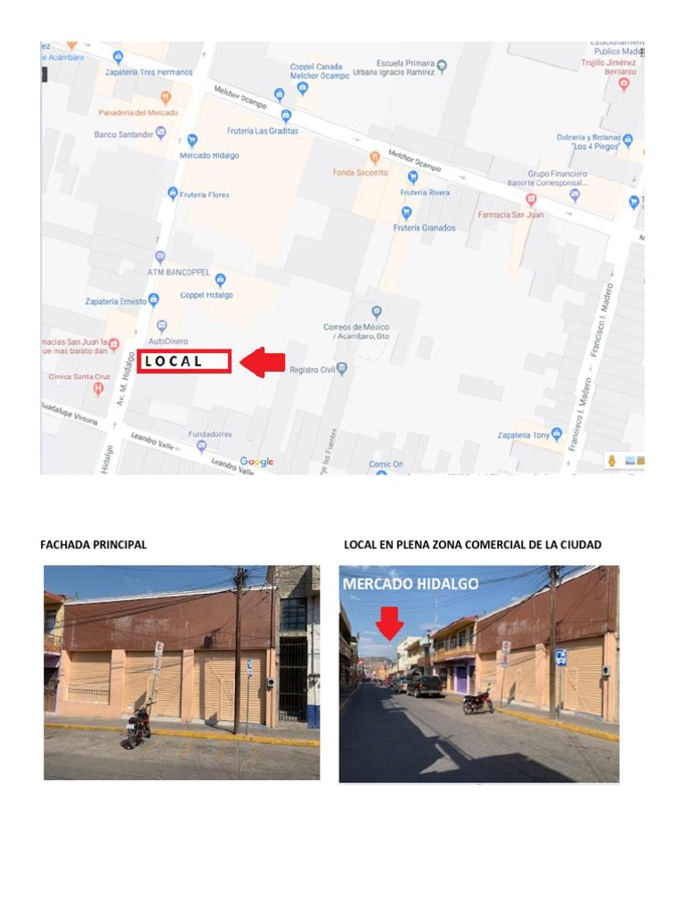 Mapa y Fotos Local Hidalgo Acambaro Gto | PDF