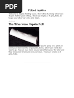 15 Napkins Fold | PDF | Tableware | Leisure