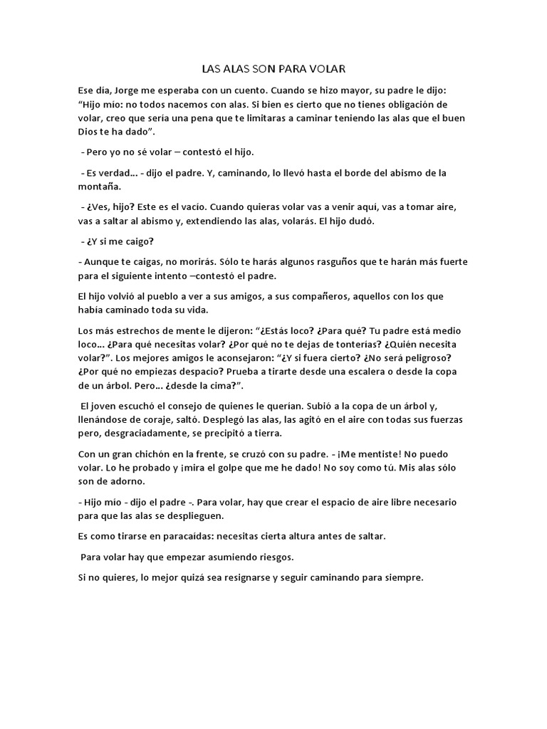 Las Alas Son para Volar | PDF