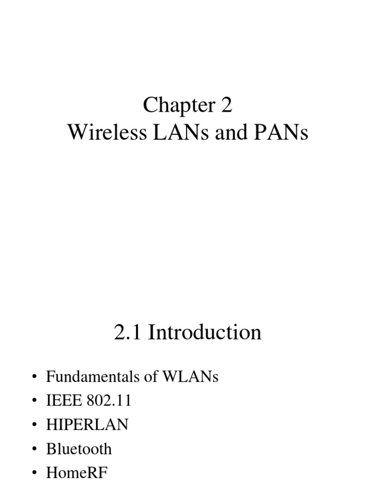 Chapter 2 | PDF | Wireless Lan | Mobile Technology