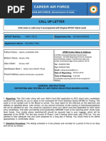 Indian Navy SSB Call Up Letter | PDF | Government