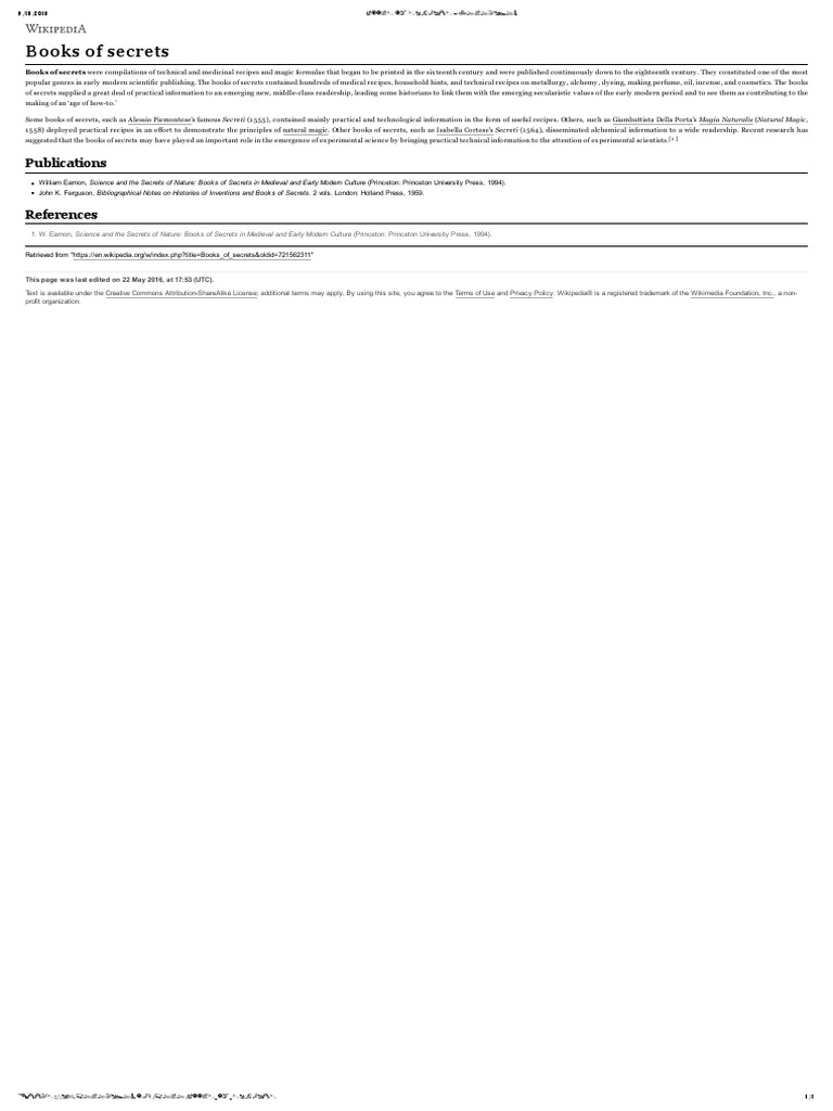Book of Secrets Wikipedia | PDF | Science | Science (General)