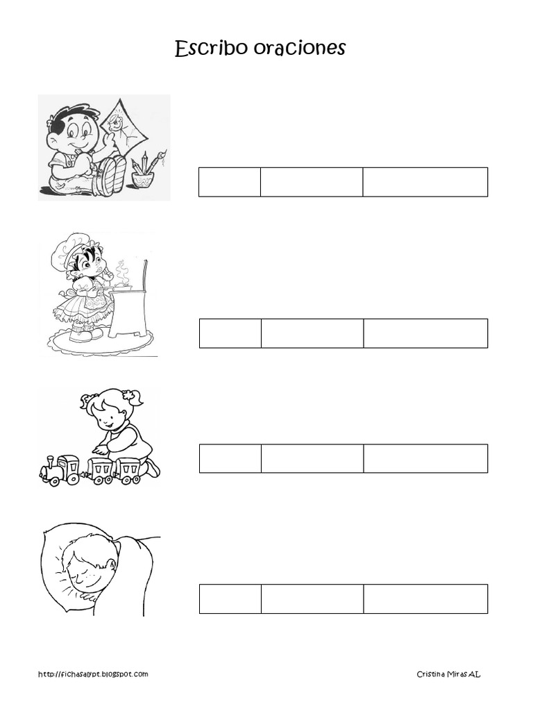 Escribo Oraciones Cuadros PDF | PDF