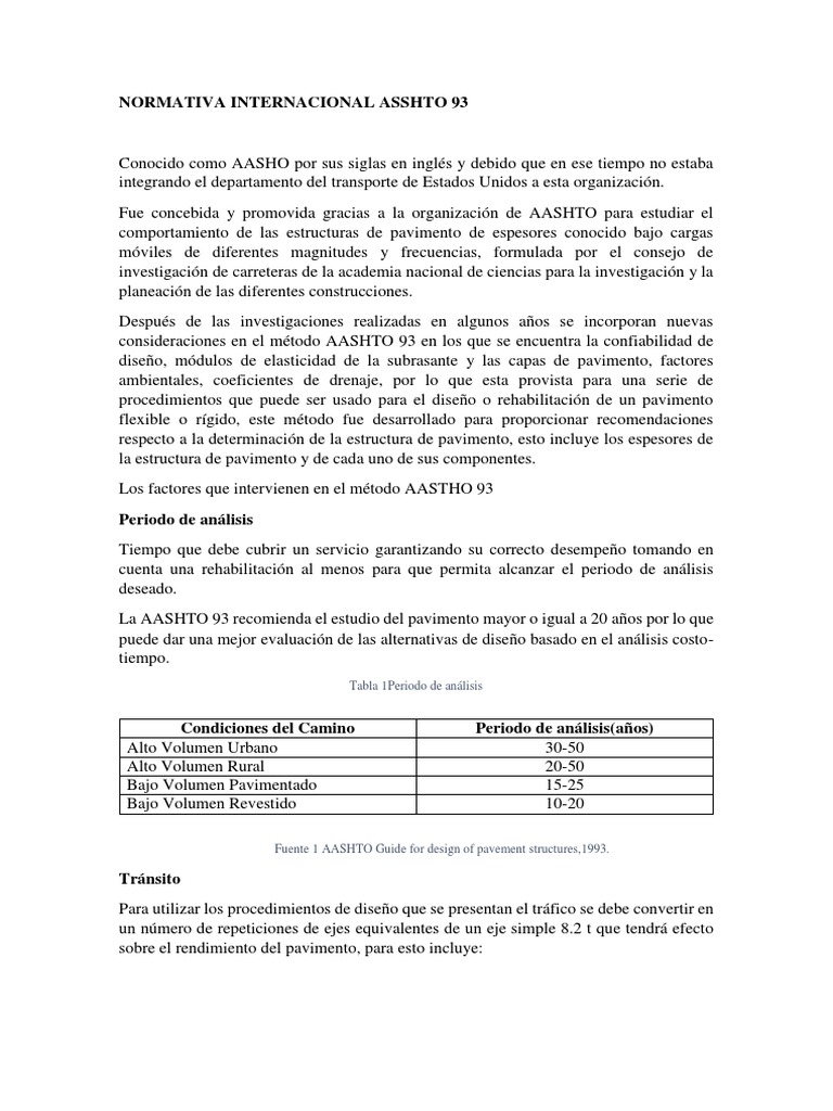 Aashto 93 | PDF | Desviación Estándar | Naturaleza