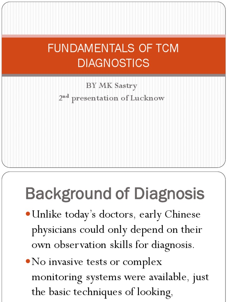 MK Sastry .Fundamentals of TCM Diagnostics | Download Free PDF | Traditional Chinese Medicine ...