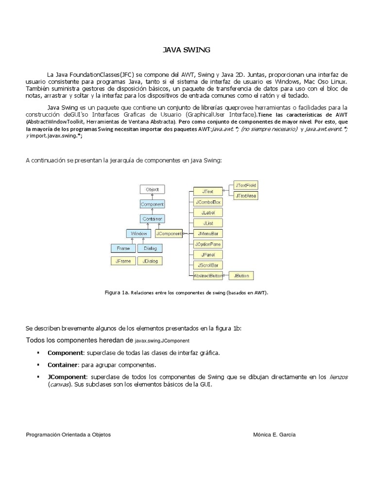 Poo Java Swing v1 | PDF | Java (lenguaje de programación) | Interfaces ...