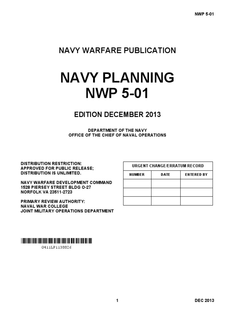 5-01 (Dec 2013) (NWP) - (Promulgated) | PDF | Risk Assessment | United ...