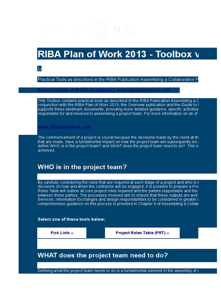 RIBA Plan of Work Toolbox v1_1.xlsx | Wall | Architect