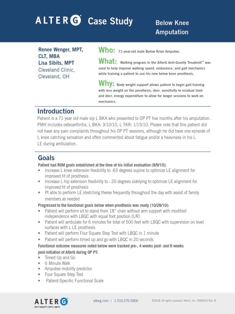 Below Knee Amputation Bka | PDF | Prosthesis | Walking