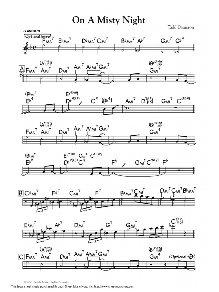 On A Misty Night BB | PDF