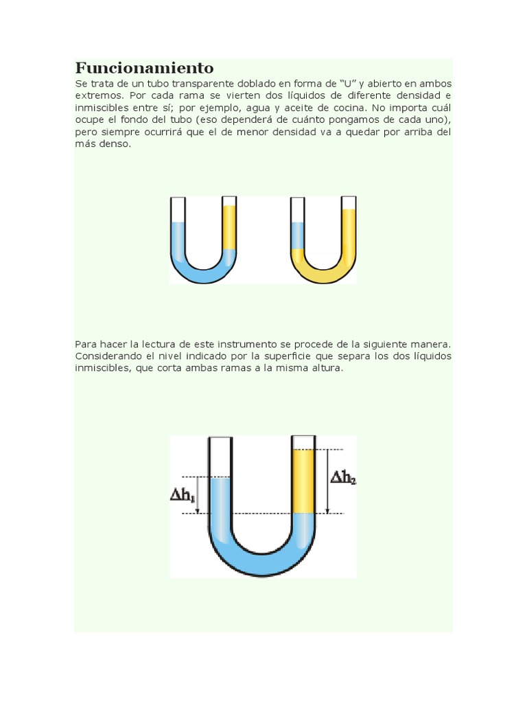 Tubo U | PDF | Ciencia y matemáticas