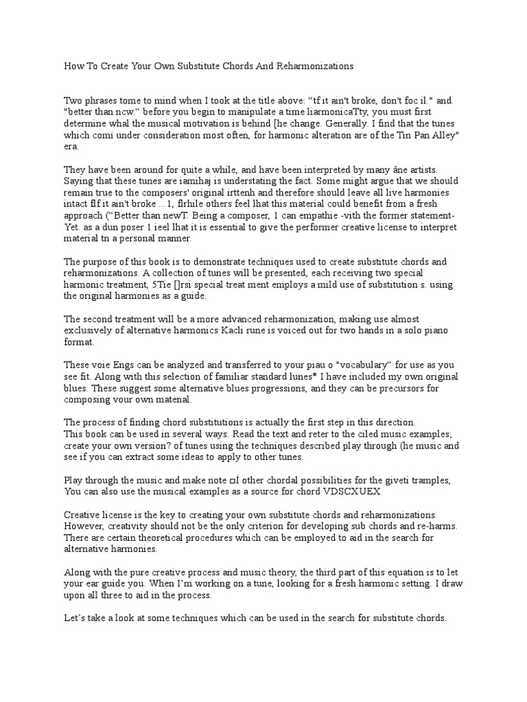 Andy Laverne - How To Create Your Own Substitute Chords and ...