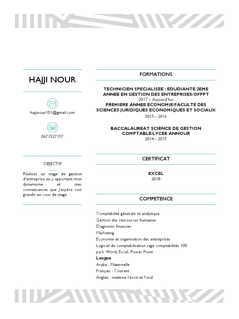 Stage en Gestion d'Entreprise OFPPT | PDF