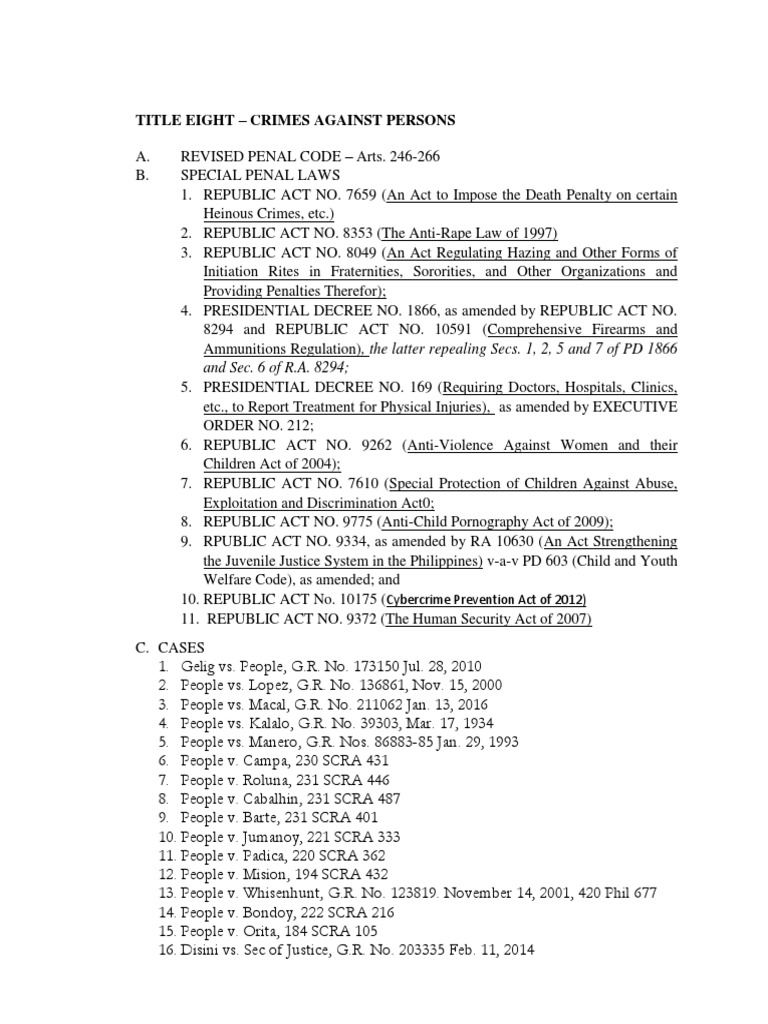 3rd Assignment Title 8 | PDF | Law
