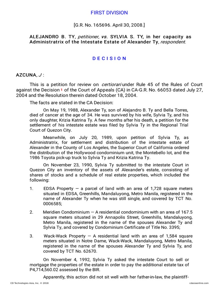 18 Ty v. Ty | PDF | Laches (Equity) | Trust Law