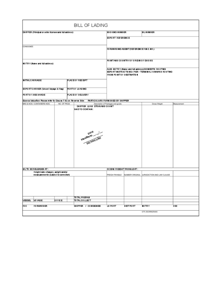Bill of Lading: Consignee | PDF | Cargo | Bill Of Lading