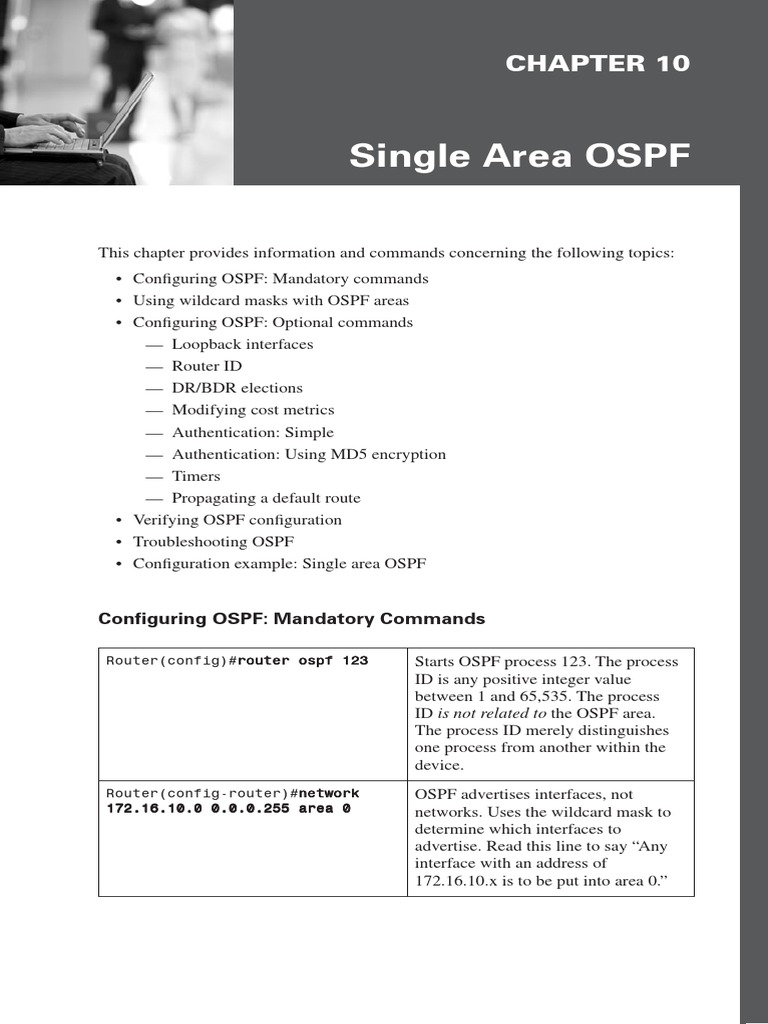 CH10 - Single Area OSPF | PDF | Router (Computing) | Networking Standards