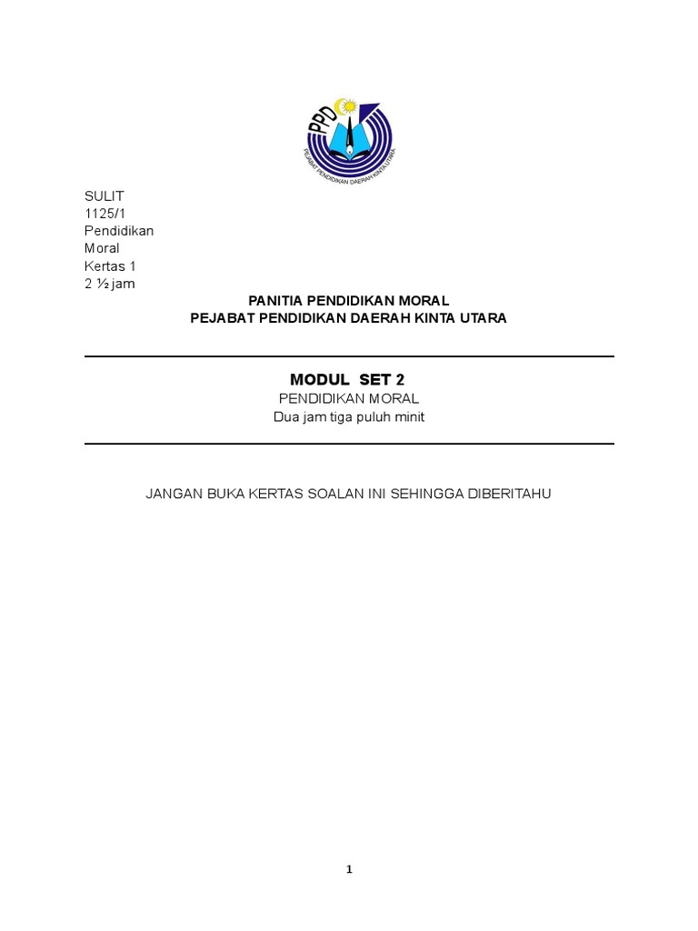 Soalan Modul PM Set 2 | PDF