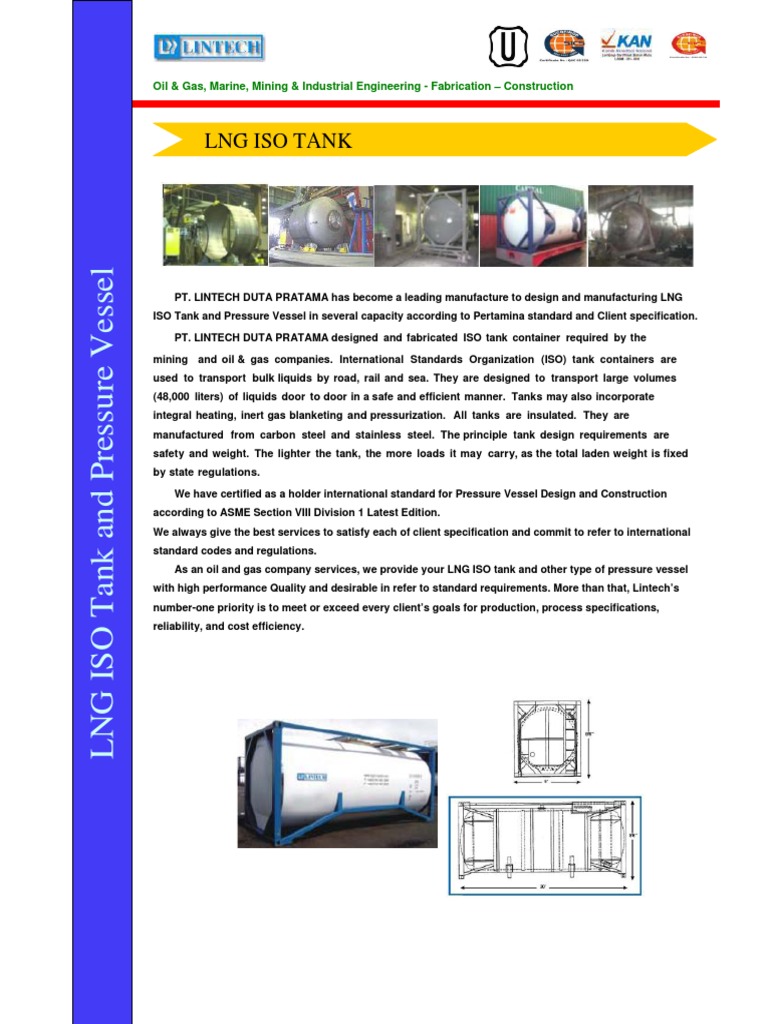 LNG ISO Tank Manufacturing Overview | PDF | Liquefied Natural Gas ...