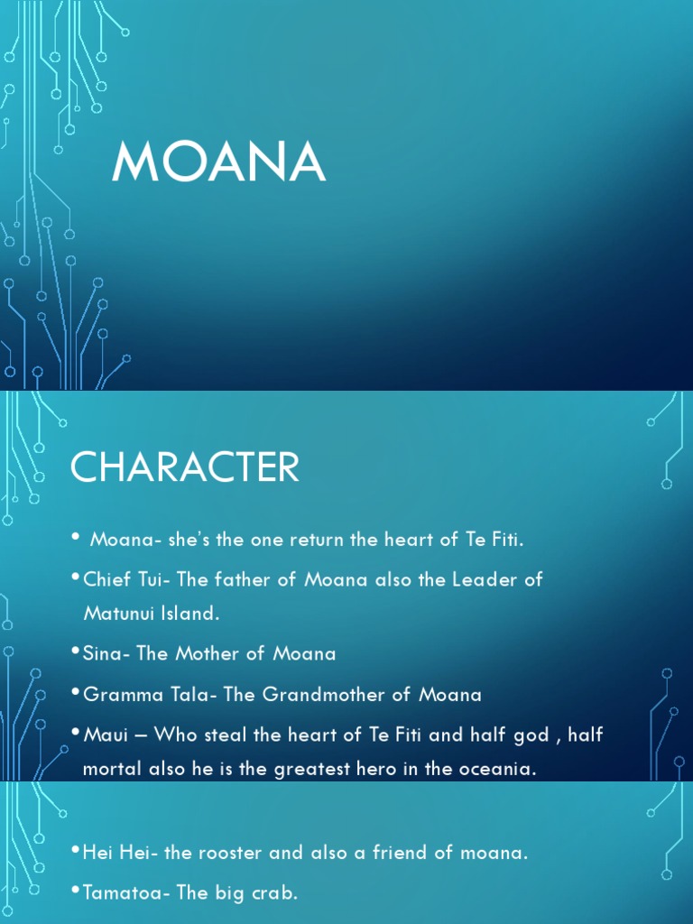 Moana: Plot Summary and Moral Lessons | PDF | Travel | Science & Mathematics