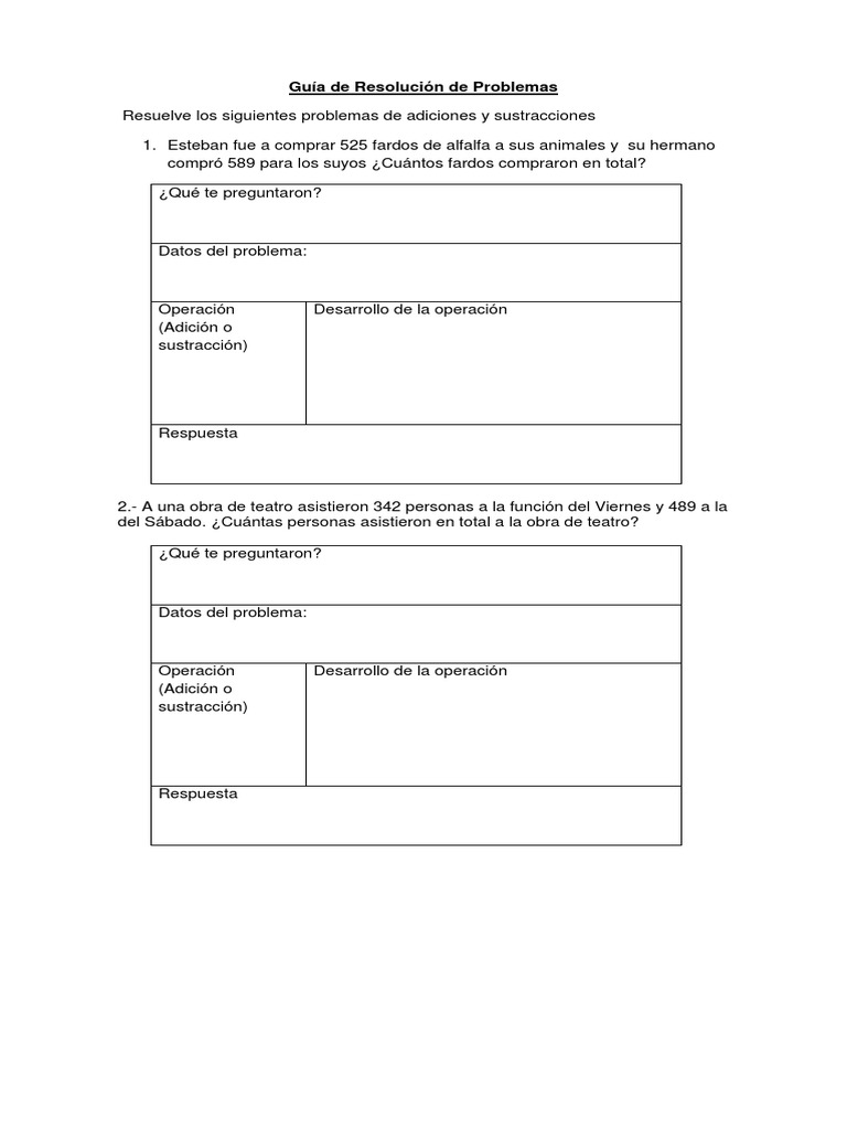 Guia Resolucion de Problemas | PDF | Enseñanza de matemática | Ocio
